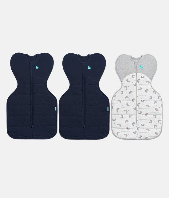 Swaddle Up Starter Bundle | 3.5 | 2.5 TOG | Navy Star | White Supersta ...